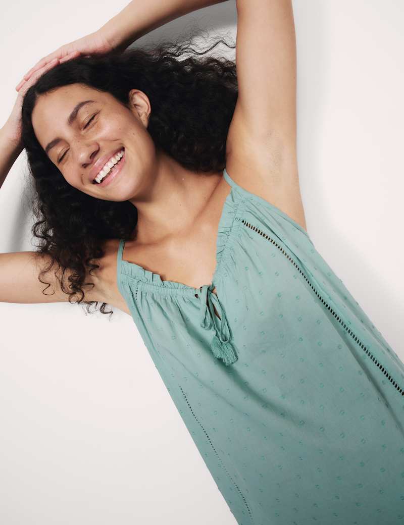 Pure Cotton Dobby Tie Front Chemise – Marks & Spencer Morocco